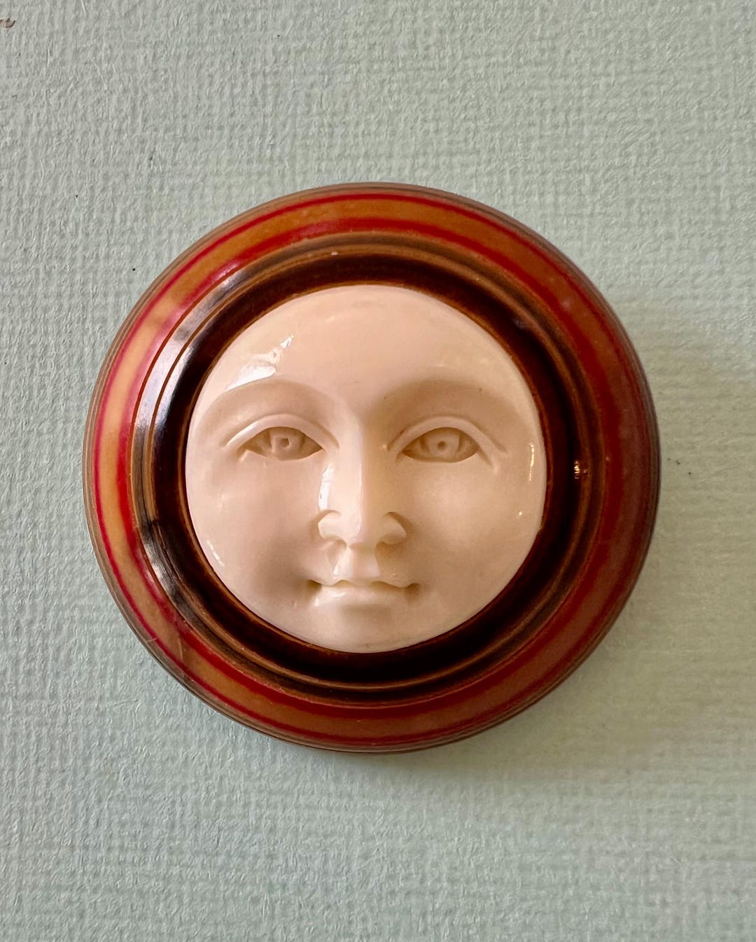 Bob Benson Vegetable Ivory Button -man in the Moon. - Etsy
