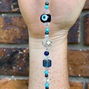 Evil Eye Protection Suncatcher- Glass Light Catcher Rainbow Maker ...