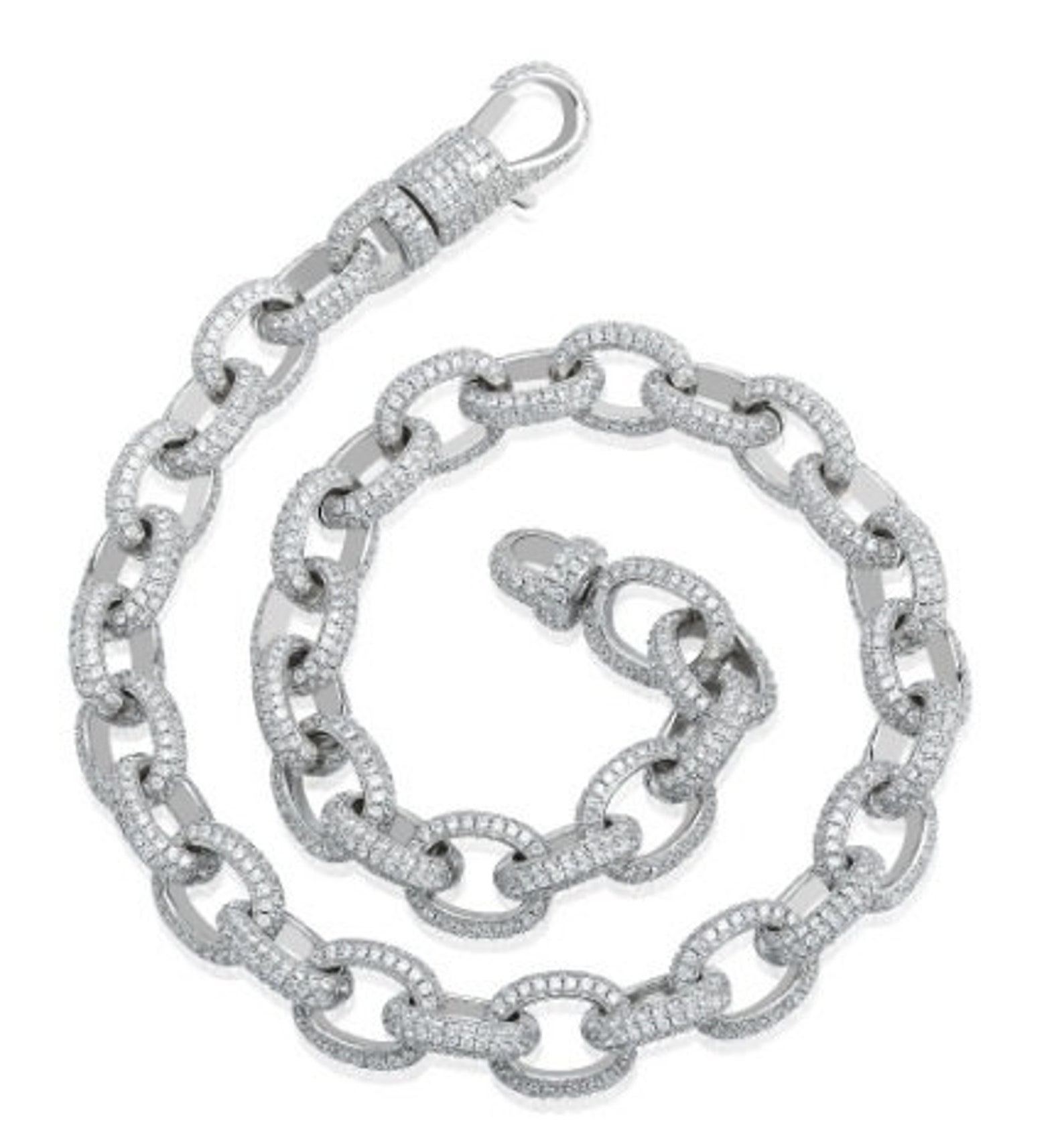 15mm Wide Braided Link Chain Necklace With Brilliant AAA CZ - Etsy