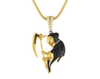 Grim Reaper Gold Chain - Etsy