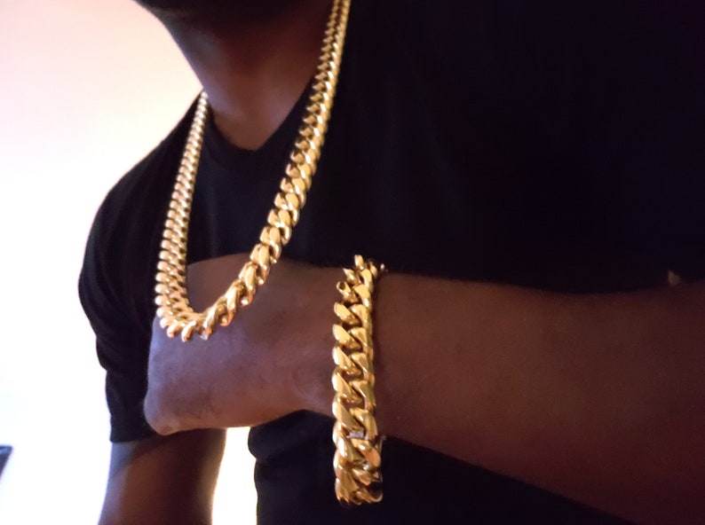 30 Miami Cuban Link Chain W/ Bracelet - Etsy