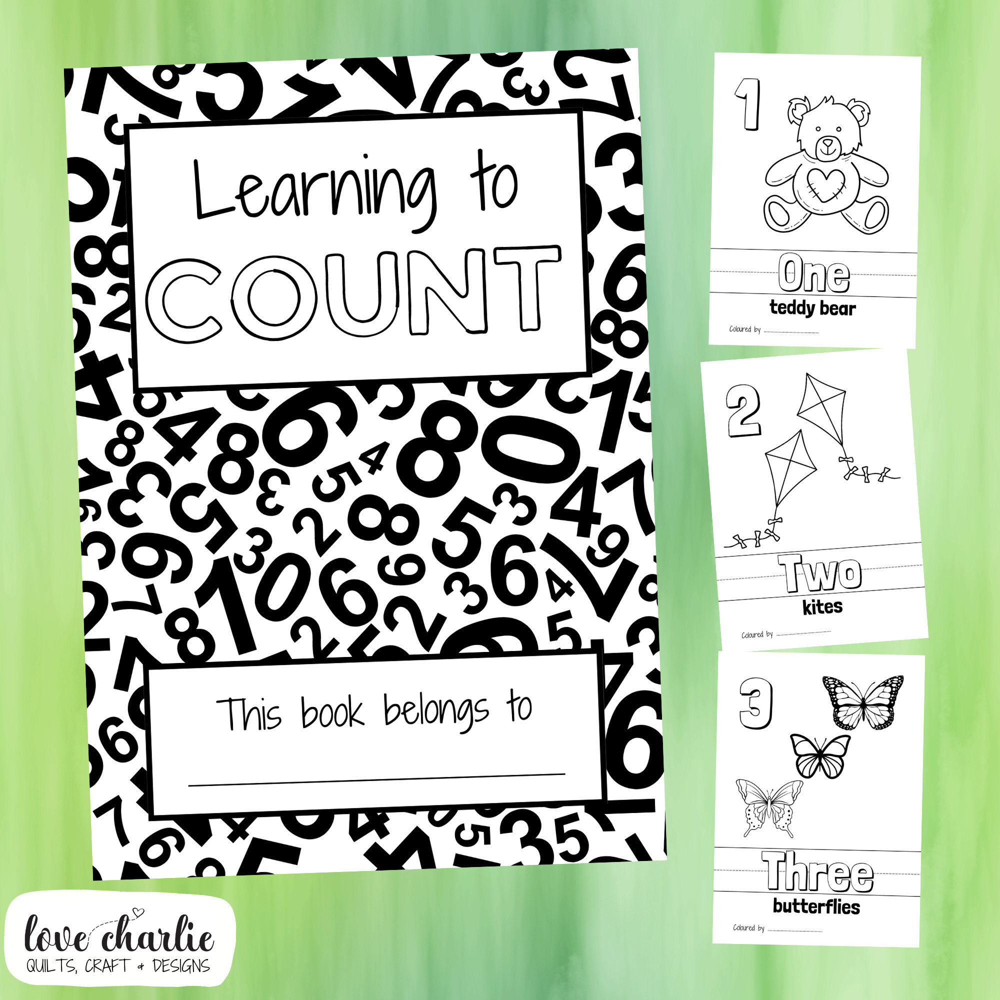Learn to Count 1 to 20 Colouring in A4 Pages Baby Showers, Kids ...