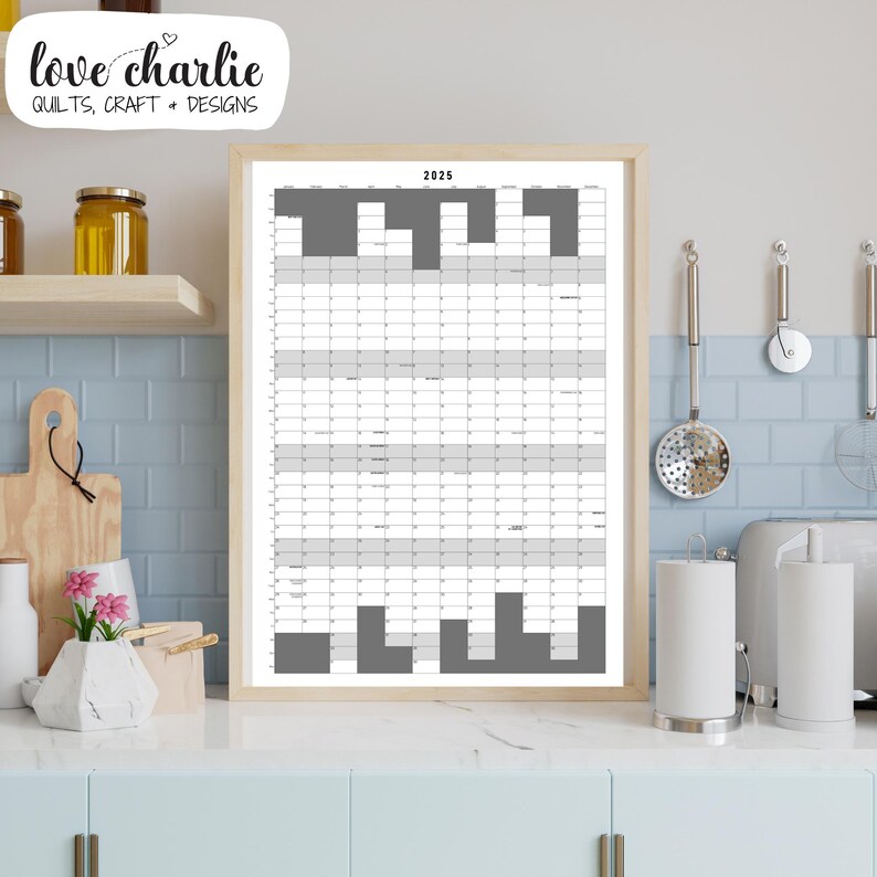 2025 Australian Public Holidays & School Terms Vertical A1 Calendar for ...