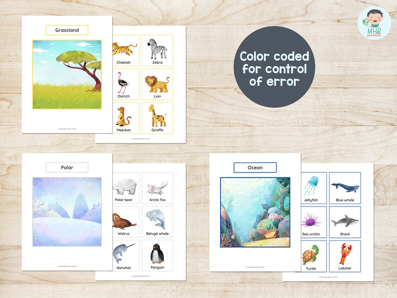 Animal Habitat Sorting Cards and Mat Activity · Montessori-inspired ...
