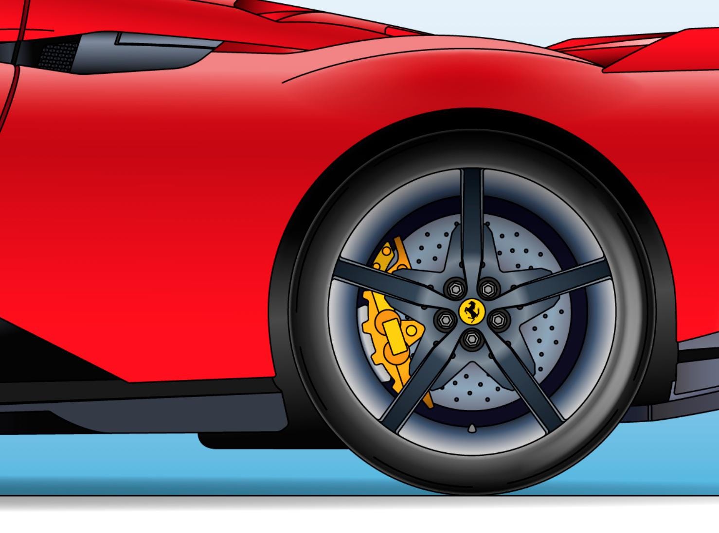 Ferrari F80 New Sport Car 2024, Image to Be Used for Posters or Digital ...