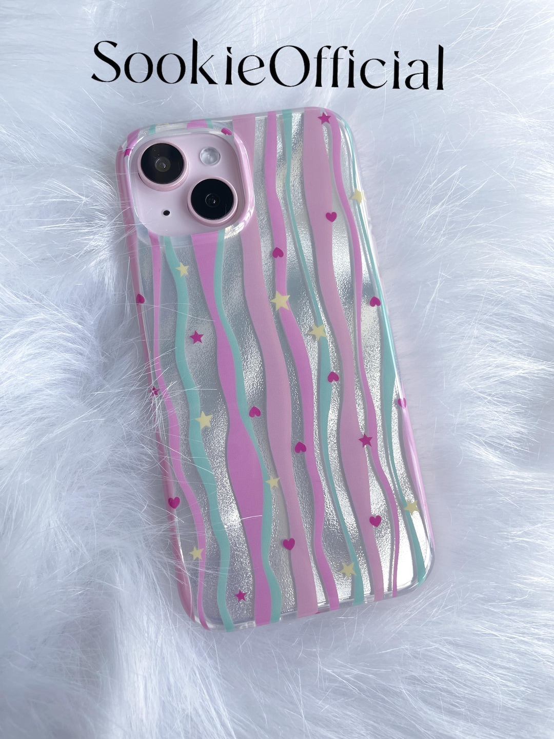 Glitter Star Phone Case Water Ripple Color Star iPhone 12 13 14 15 16 ...