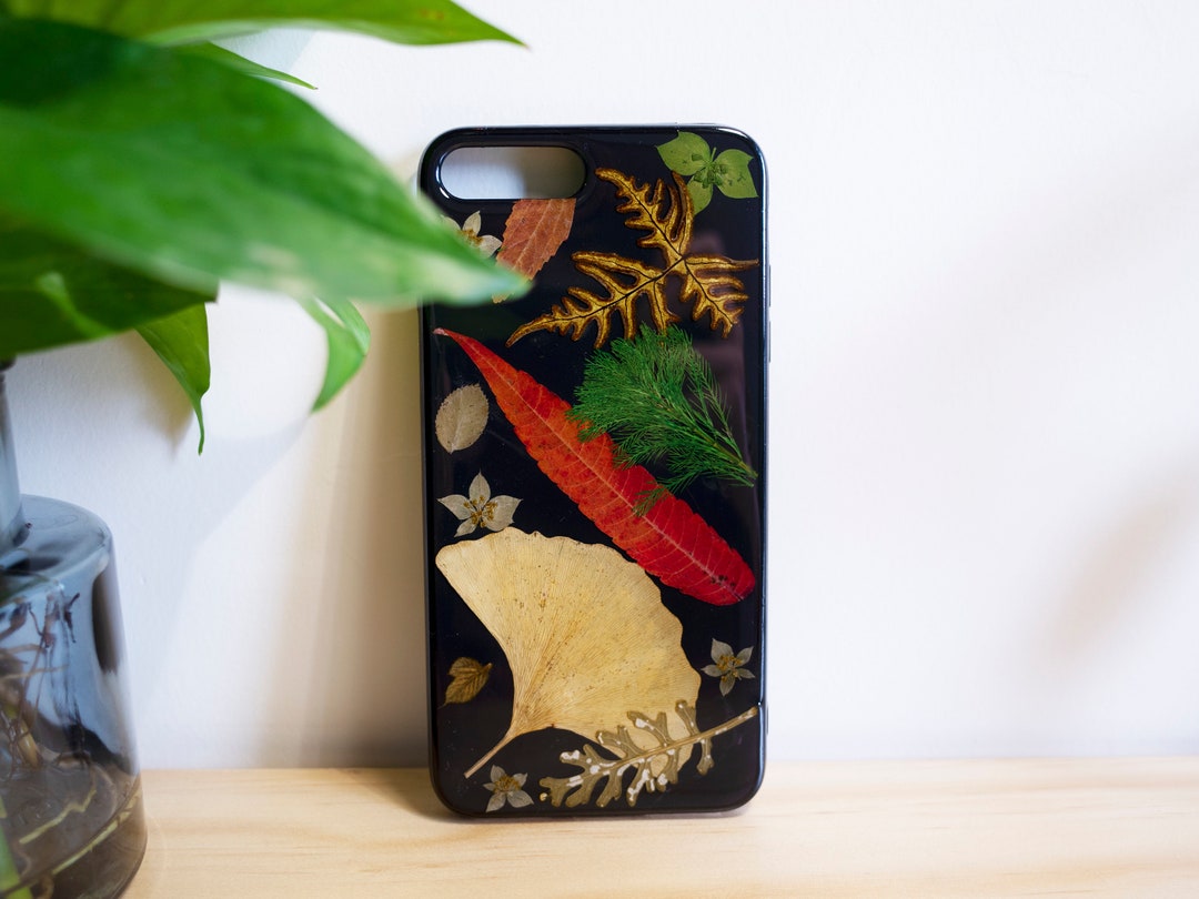 Pressed Leaves Autumn Vintage Phone Case for iPhone X iPhone 11 7 8 ...