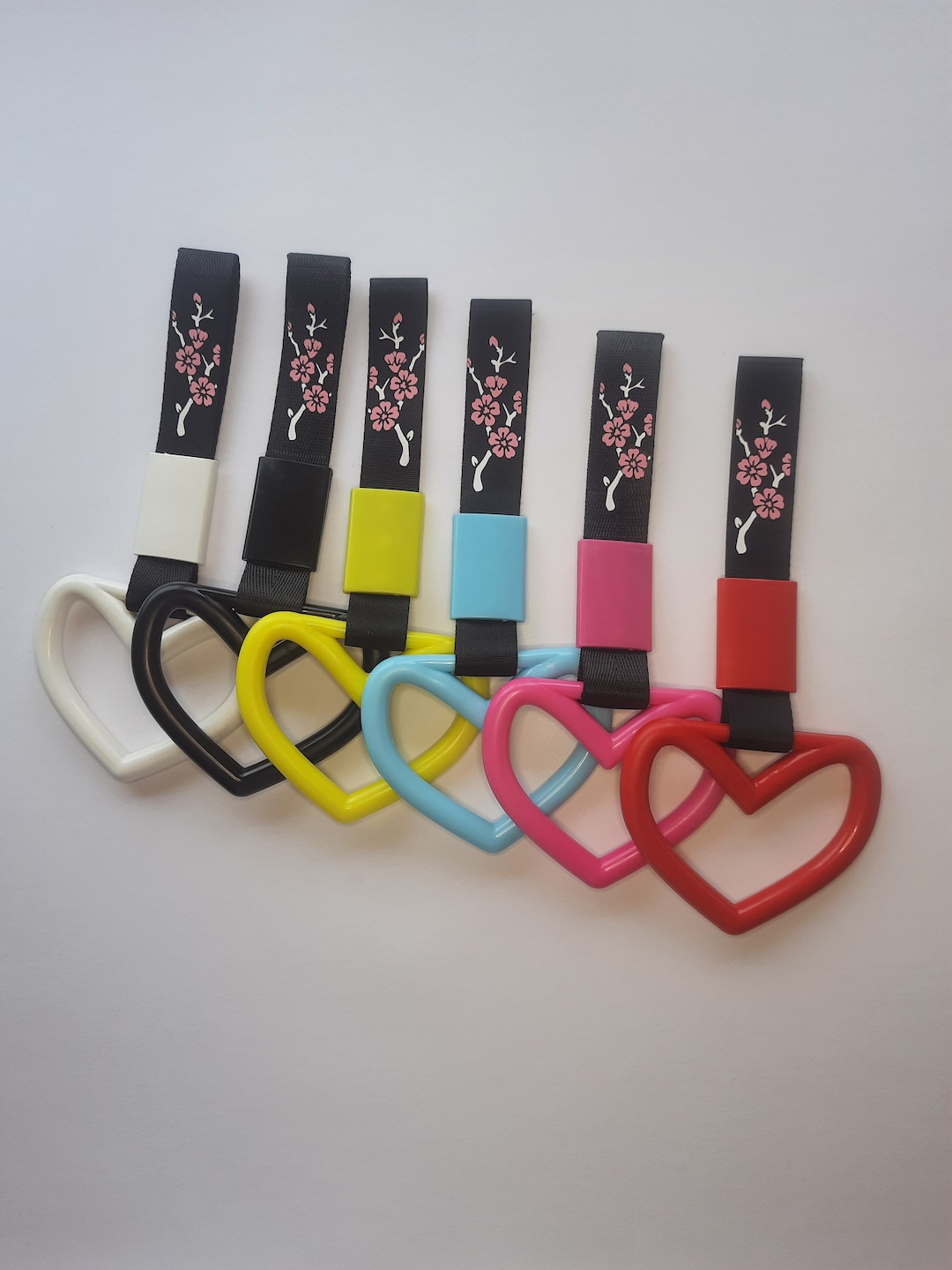 JDM Heart Tsurikawa Handle With Cherry Blossom - Etsy