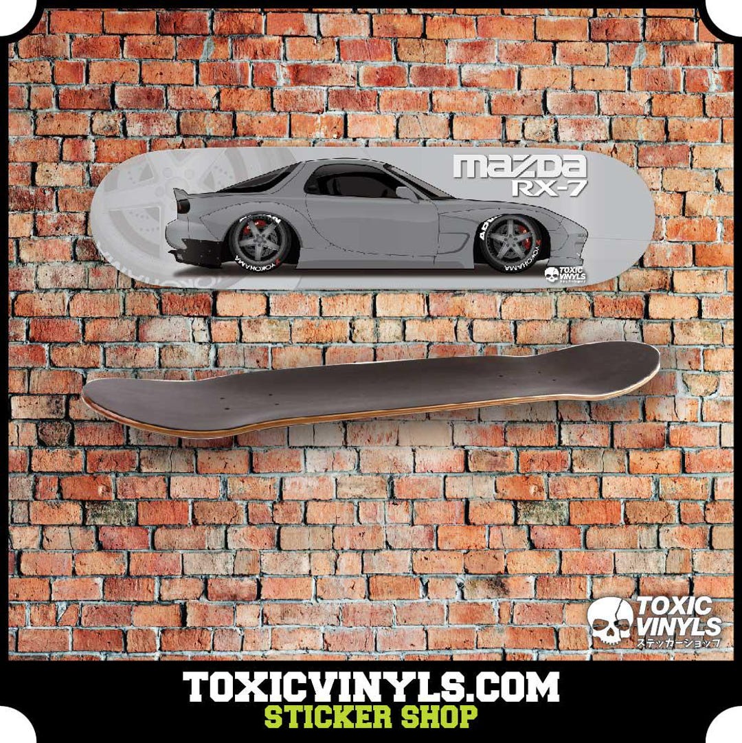 Automotive Art Car Skate Deck Mazda Rx7 Wall Art - Etsy