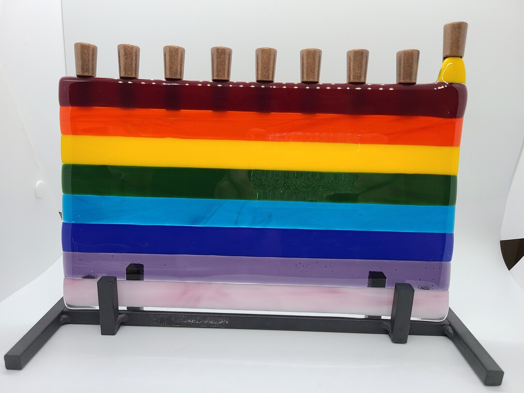 1 Menorah Rainbow, LBGTQ, Unique, Religion, Spirituality, Candle Holder ...