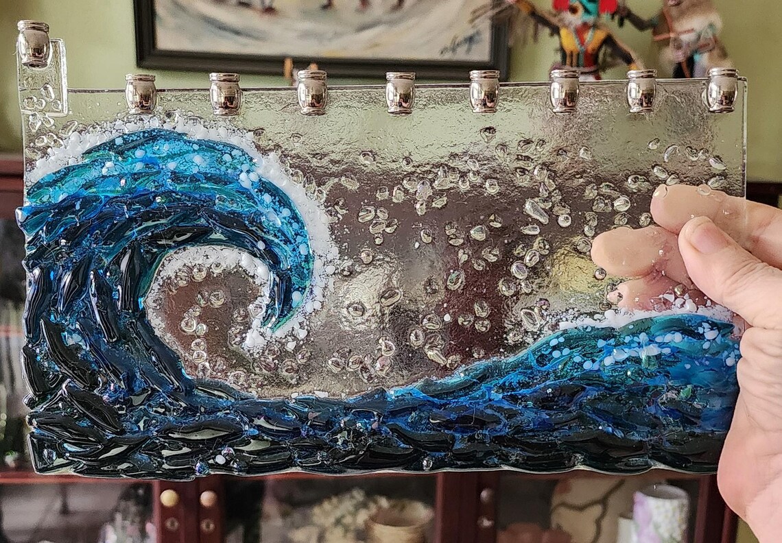 Menorah the Wave, Red Sea, Bar Mitzvah, Bat Mitzvah, Hanukkah, Chanukkah, Weddings - Etsy
