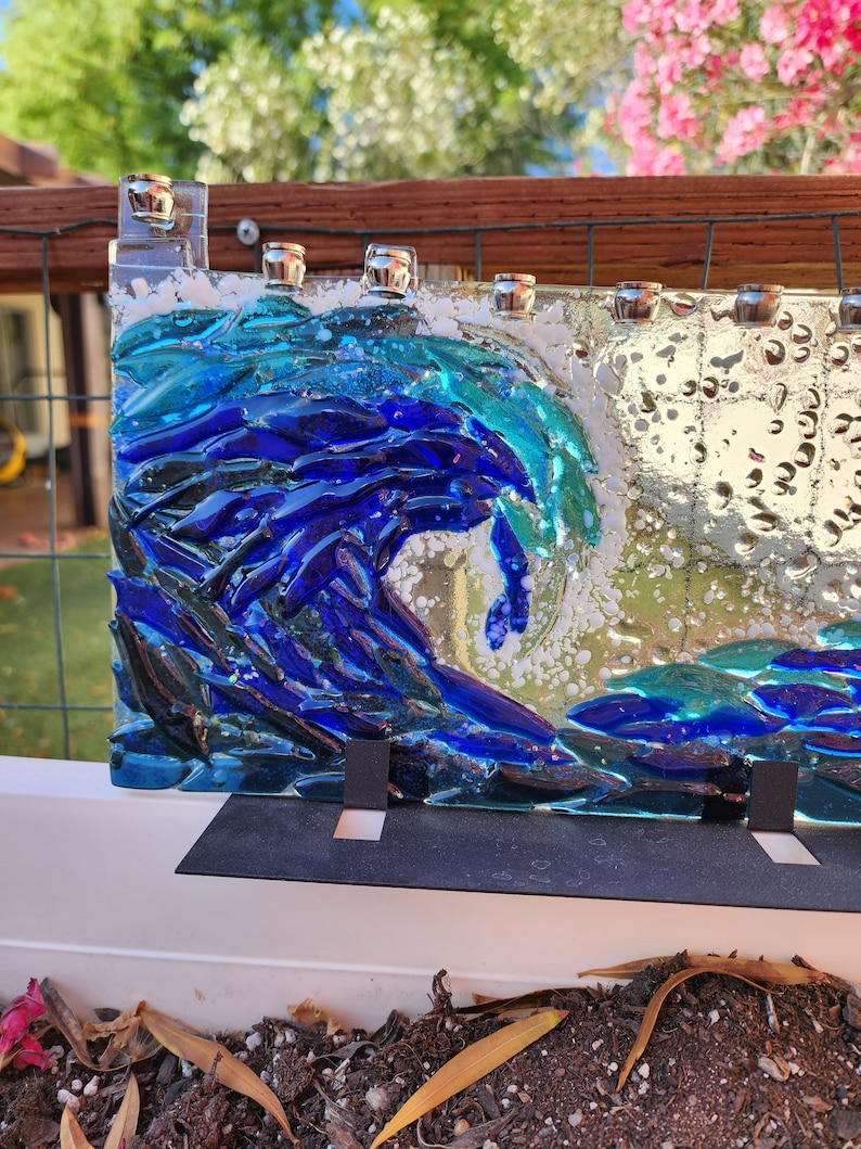 Menorah the Wave, Red Sea, Bar Mitzvah, Bat Mitzvah, Hanukkah, Chanukkah, Weddings - Etsy