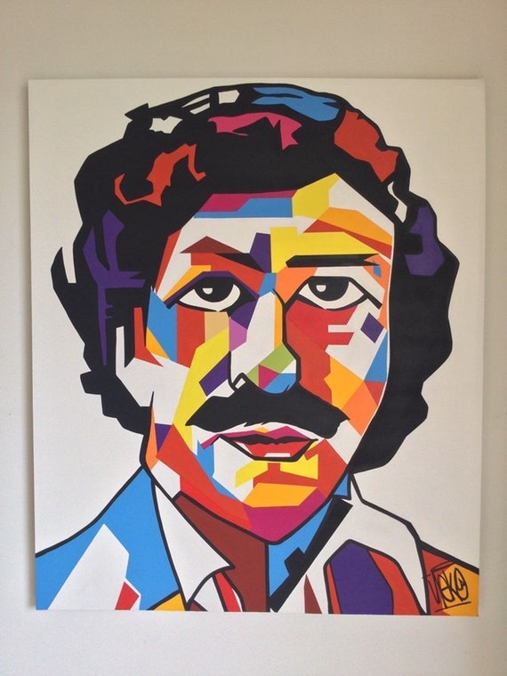 Pablo Escobar on Canvas - Etsy