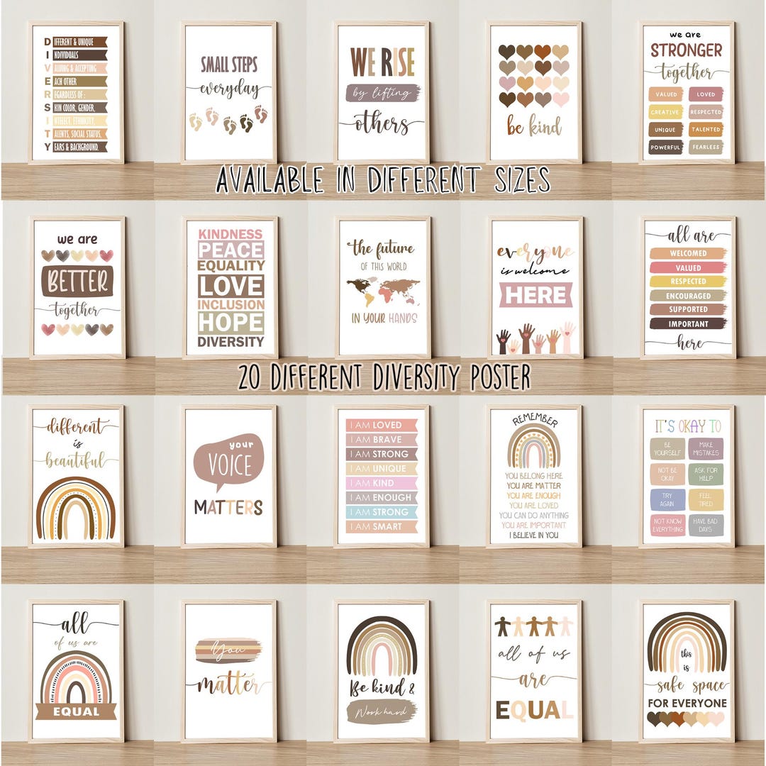Equity Digital Wall Art Bundle Set of 20 Printable Posters in US Letter ...