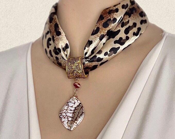 Special Scarf Jewelry With Matching Scarf . Bronze Scarf Jewel With ...