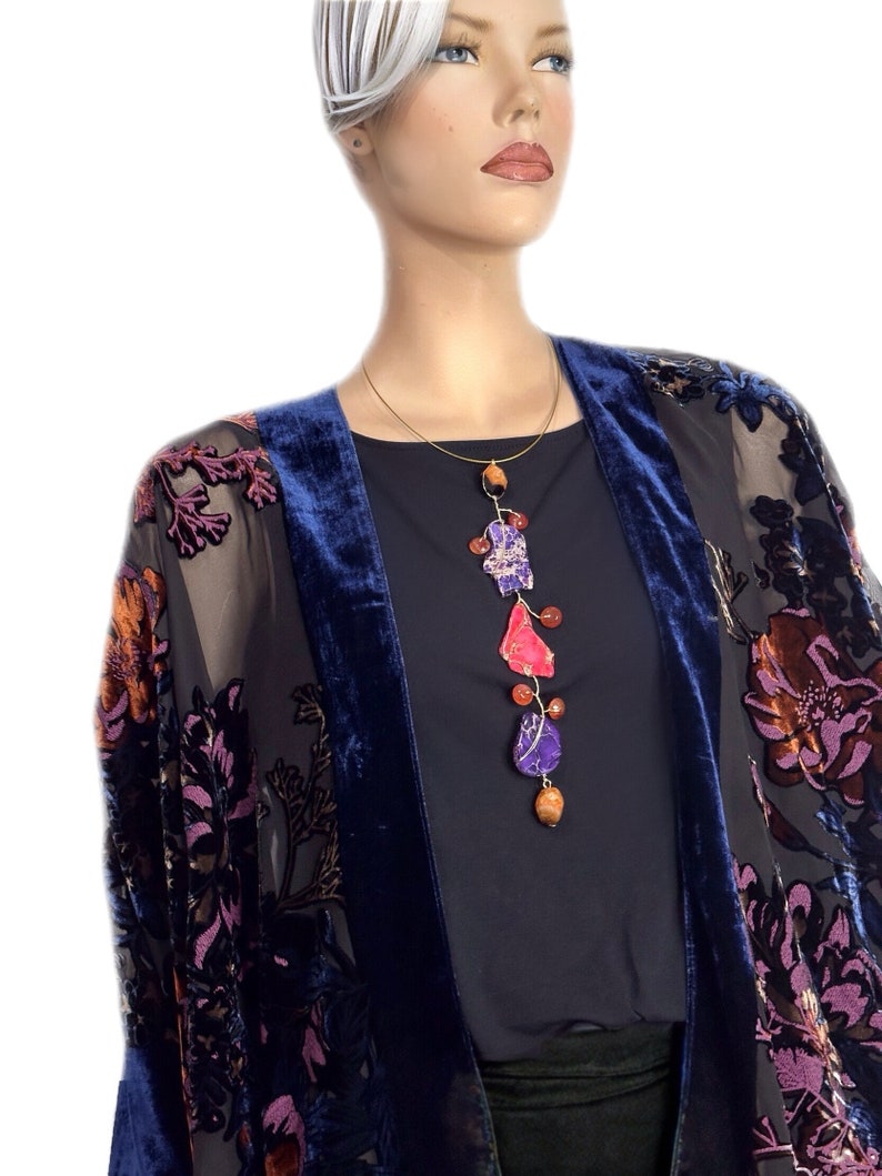 Unique Cardigan and a Matching Jewelry: A Colorful Open Cardigan and a ...