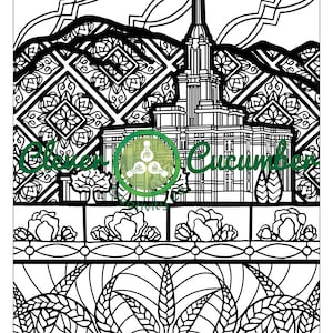 Adult Coloring Book LDS Mormon Latter-day Saint Church Temple Coloring ...