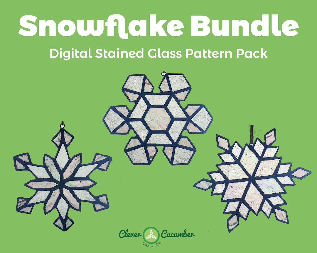 Snowflake Crystal Snow Winter Solstice Suncatcher Stained Glass Pattern ...