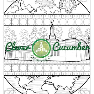 Adult Coloring Book LDS Mormon Latter-day Saint Church Temple Coloring ...