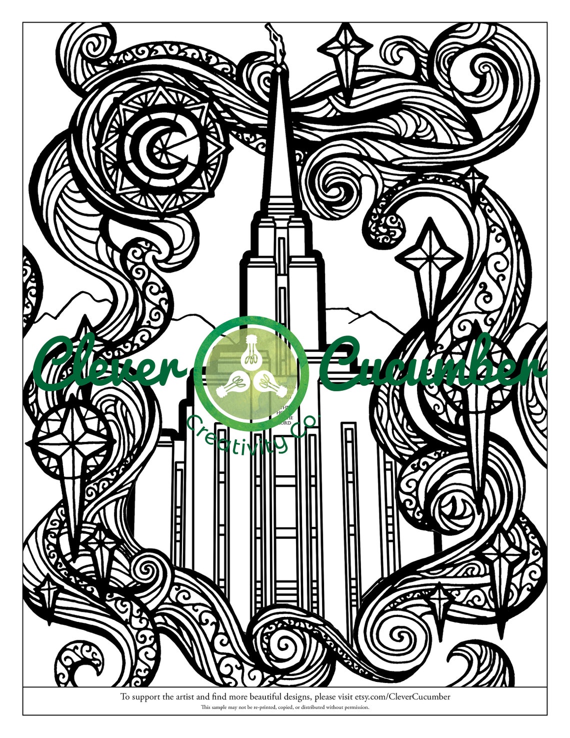 Adult Coloring Book LDS Mormon Latter-day Saint Church Temple - Etsy