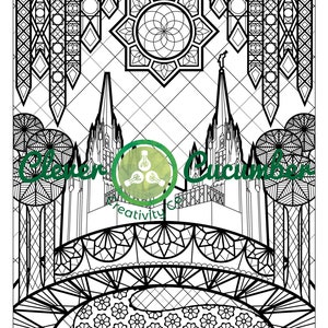 Adult Coloring Book LDS Mormon Latter-day Saint Church Temple Coloring ...