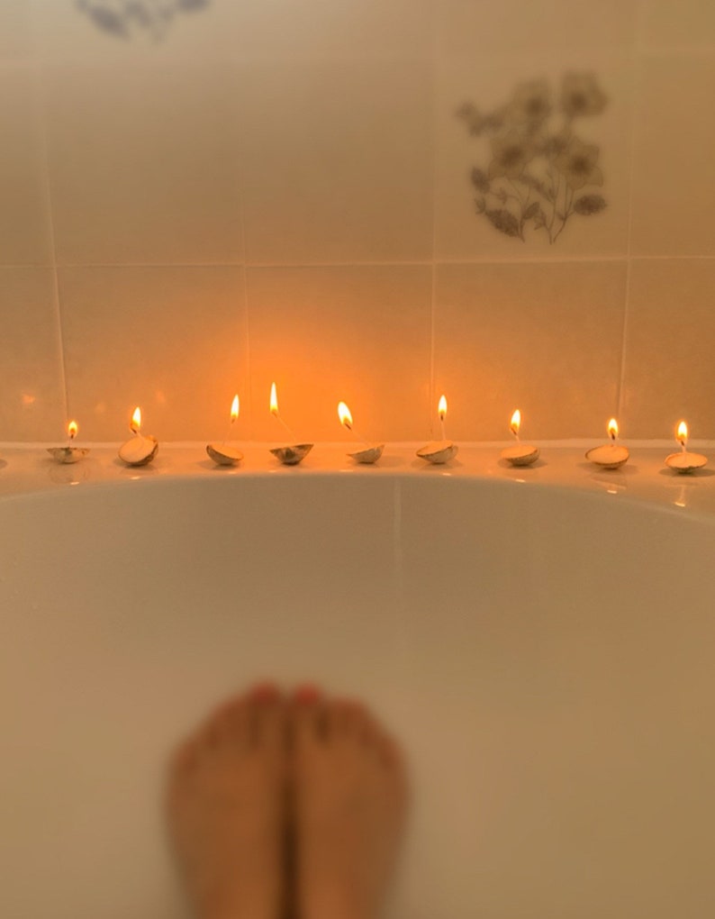 Sea Shell Tea-lights Handmade Mini Shell Candles White - Etsy