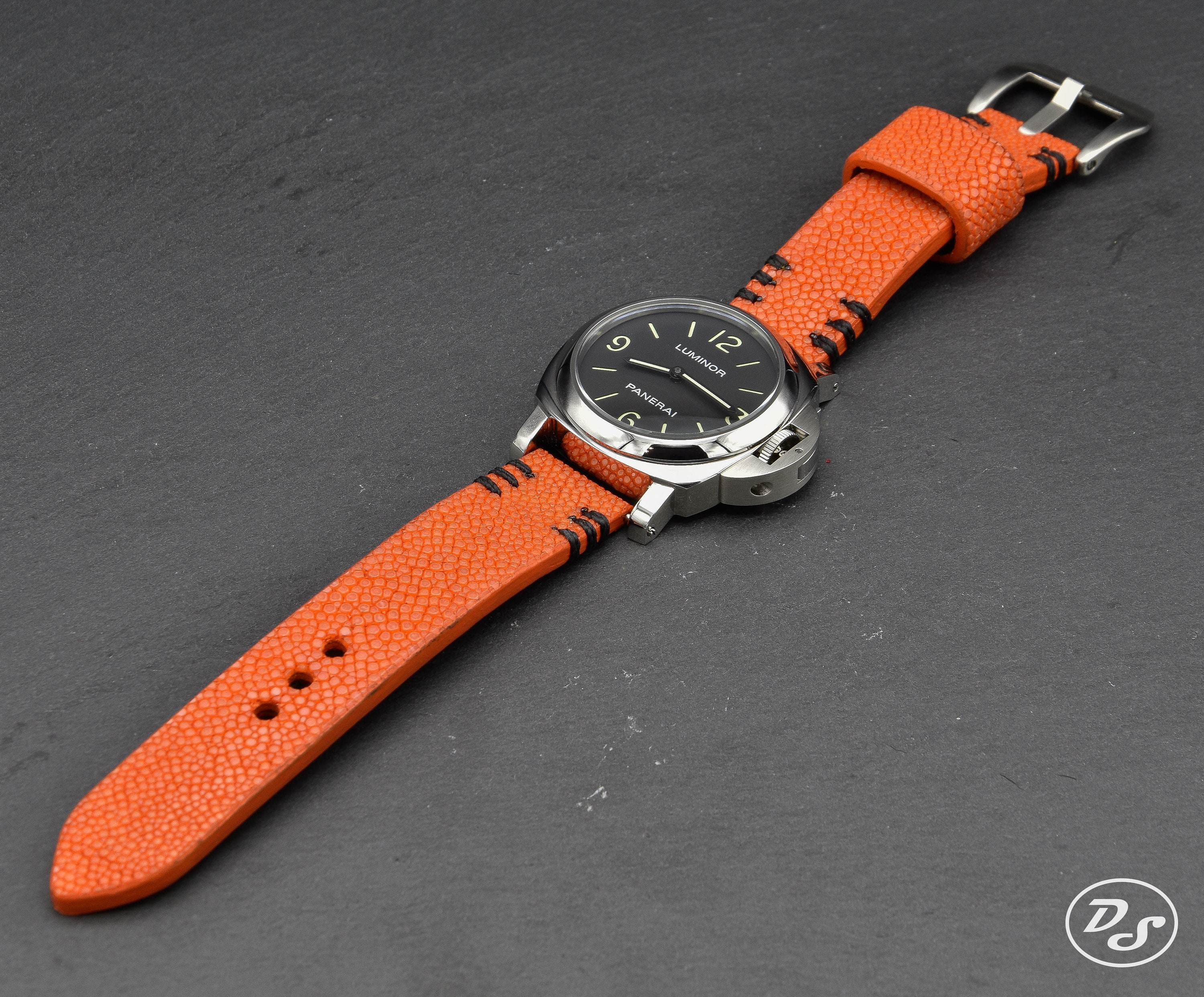 Handmade Bright Orange Stingray Leather Watch Strap With | Etsy