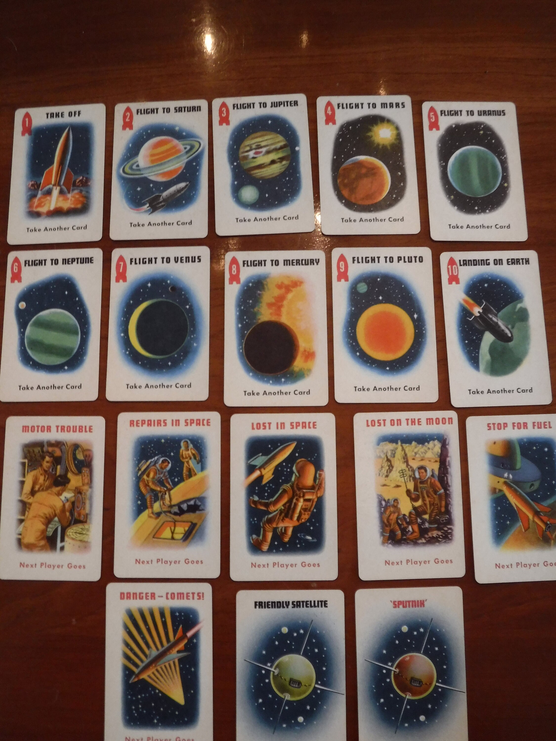 Satellite Space Race Card Game 1957 Ed-u-cards Sputnik Complete With ...