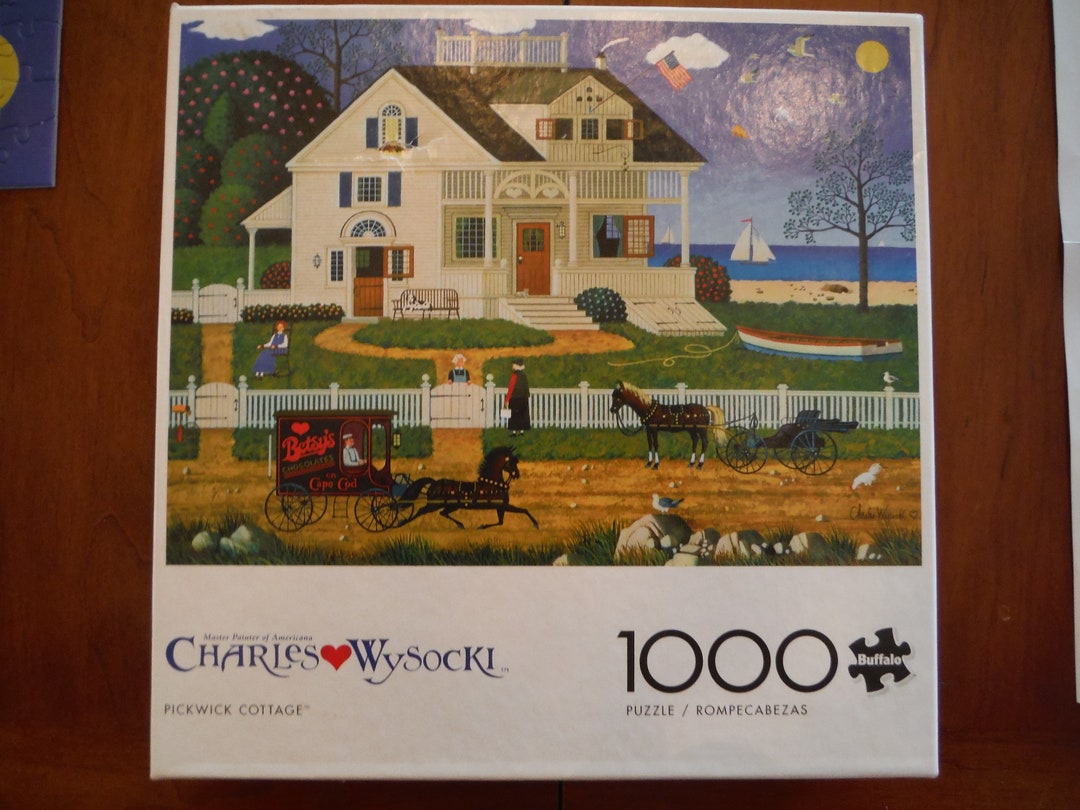 Buffalo Games Charles Wysocki 1000 Piece Puzzle "pickwick Cottage" - Complete - Etsy