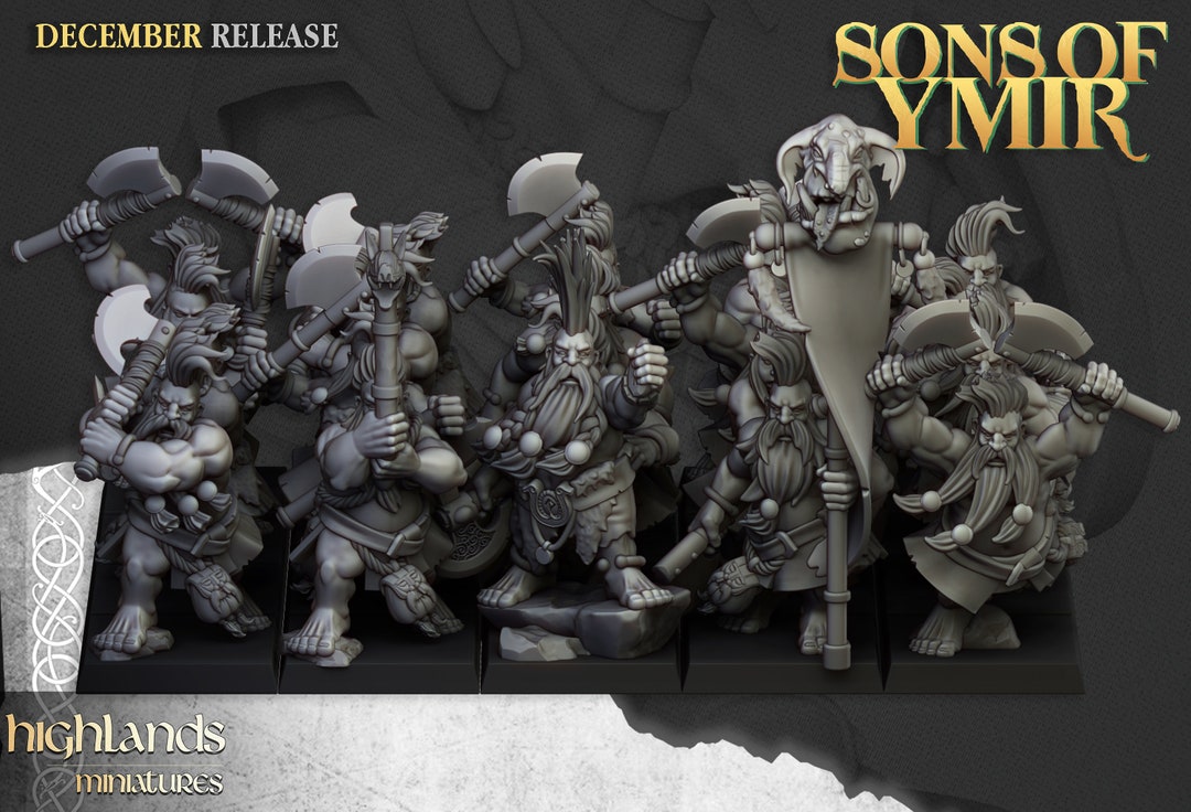 Sons of Ymir - Dwarven Deathseeker Unit by Highlands Miniatures - Etsy