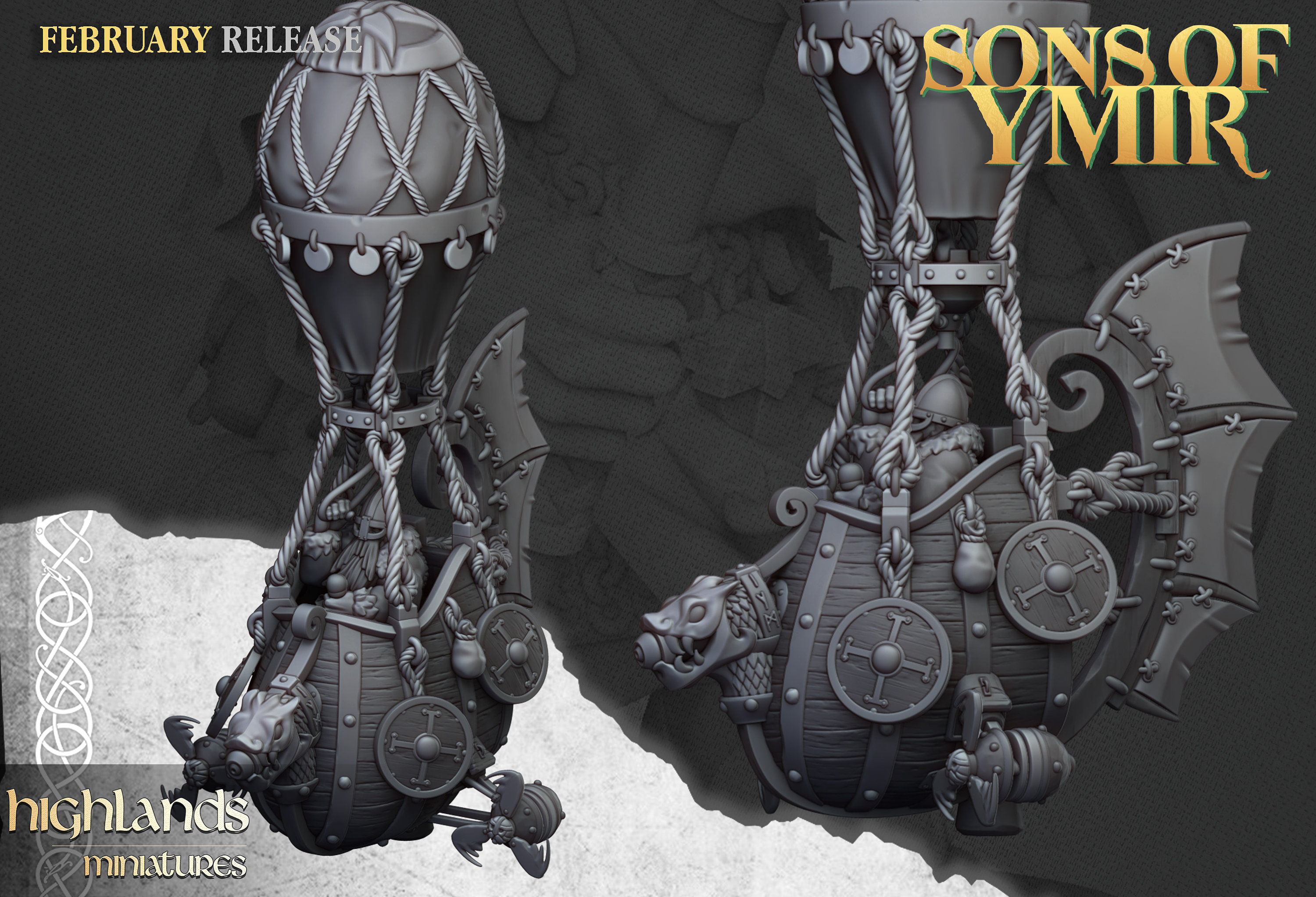 Sons of Ymir - Dwarf Flying Machine by Highlands Miniatures - Etsy