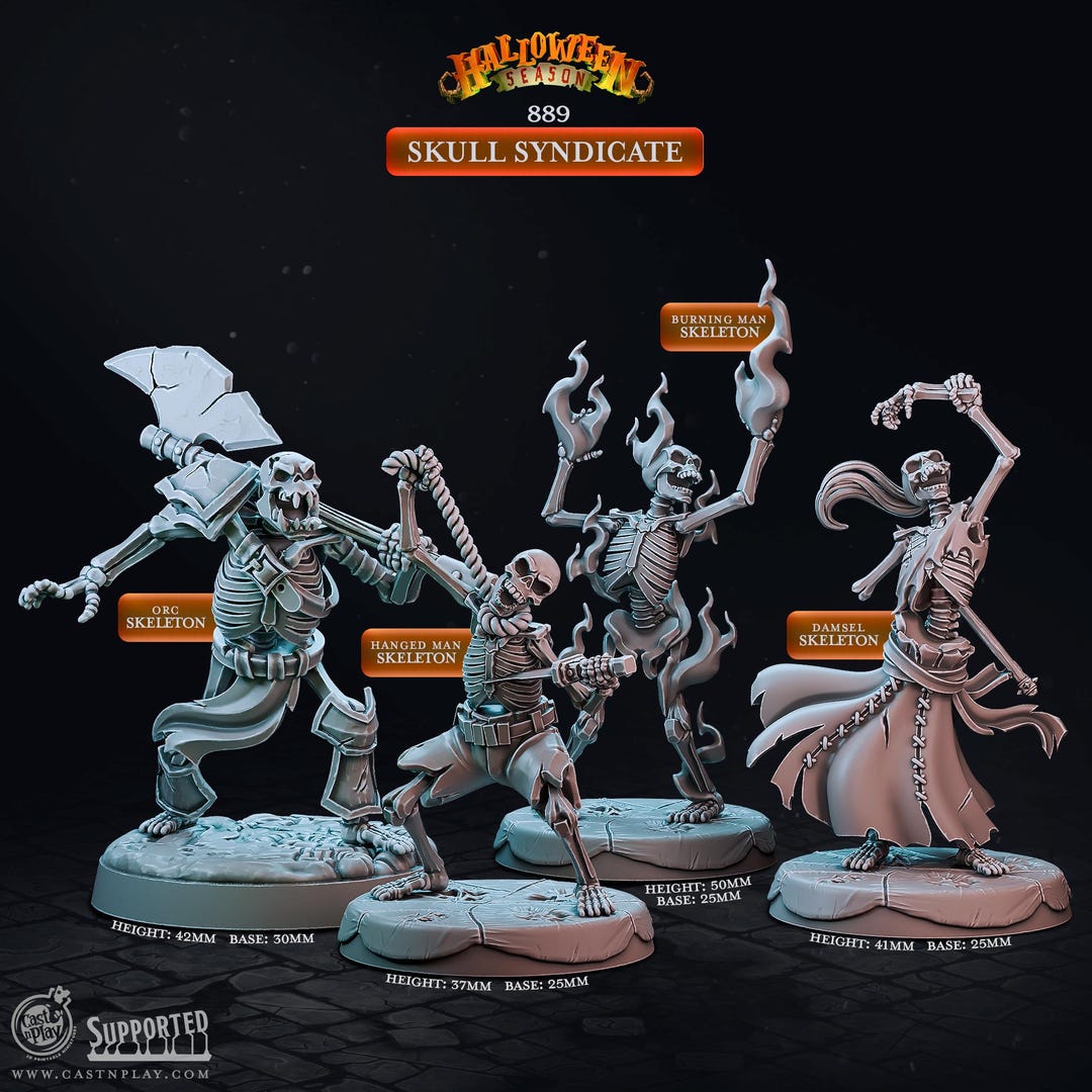 Skull Syndicate by Cast N Play (halloween Season) - Etsy