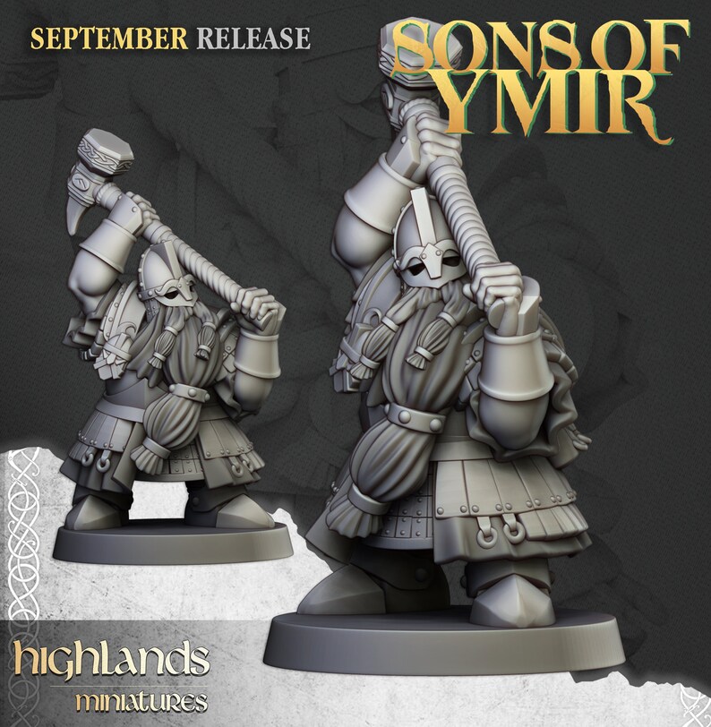 Sons of Ymir - Dwarven Kingsguard Unit by Highlands Miniatures - Etsy