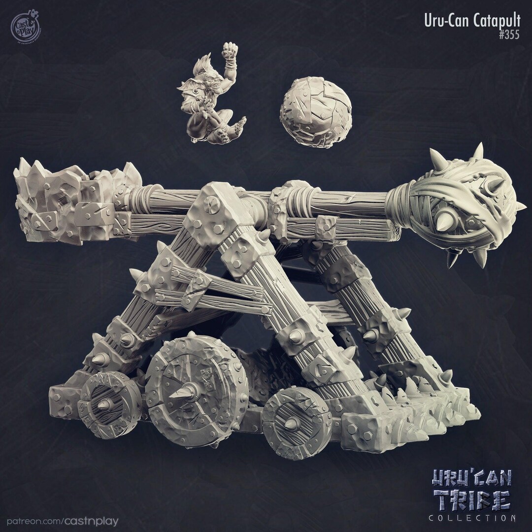 Goblin Catapult Cast N Play Urucan Tribe 3d Printed Miniature - Etsy