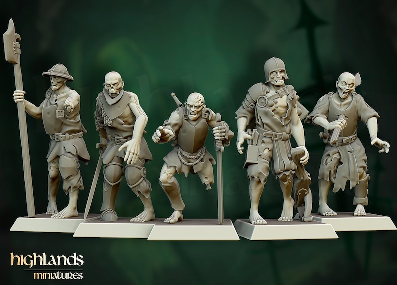 Undead Zombie Unit by Highlands Miniatures - Etsy