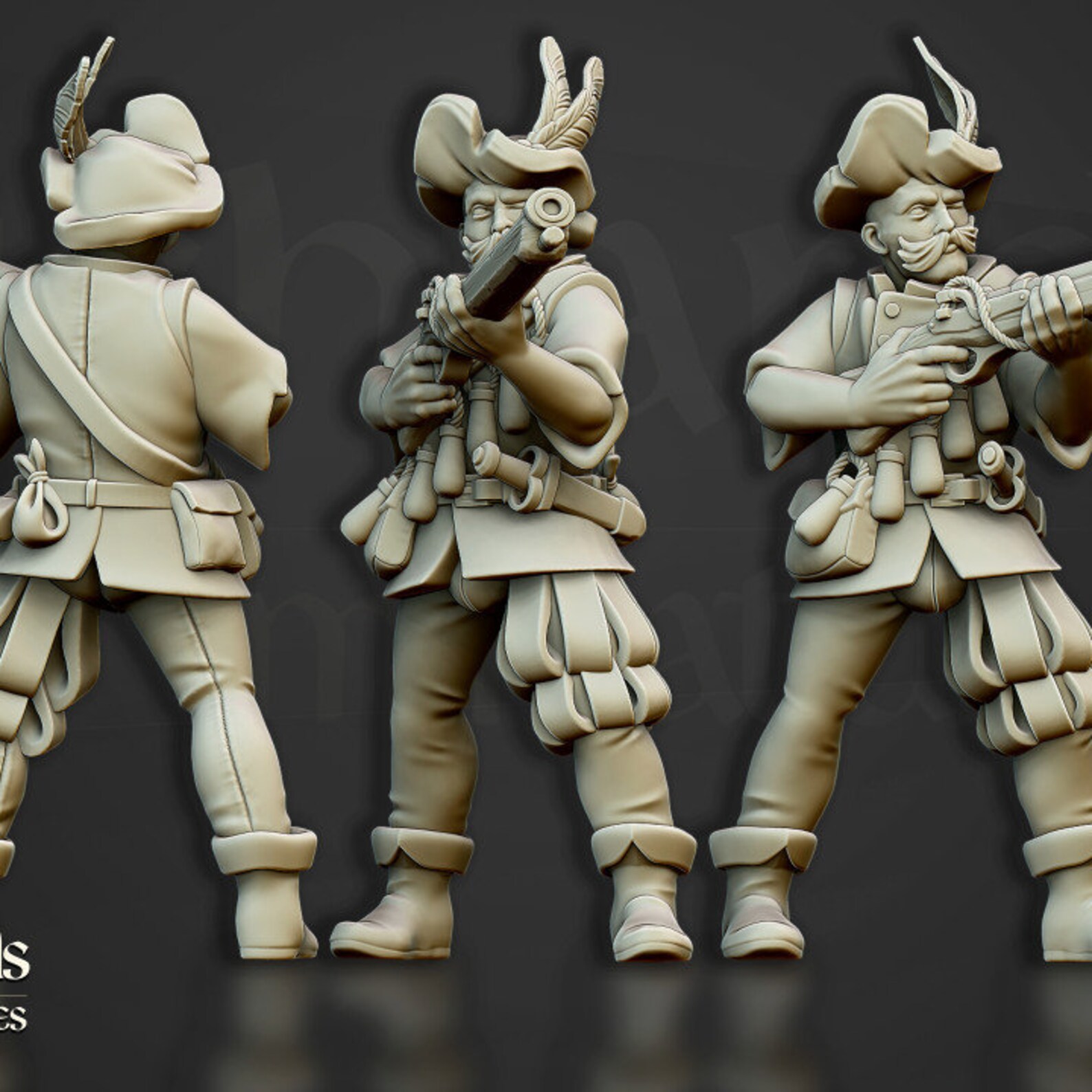 Arquebusier Unit by Highlands Miniatures - Etsy