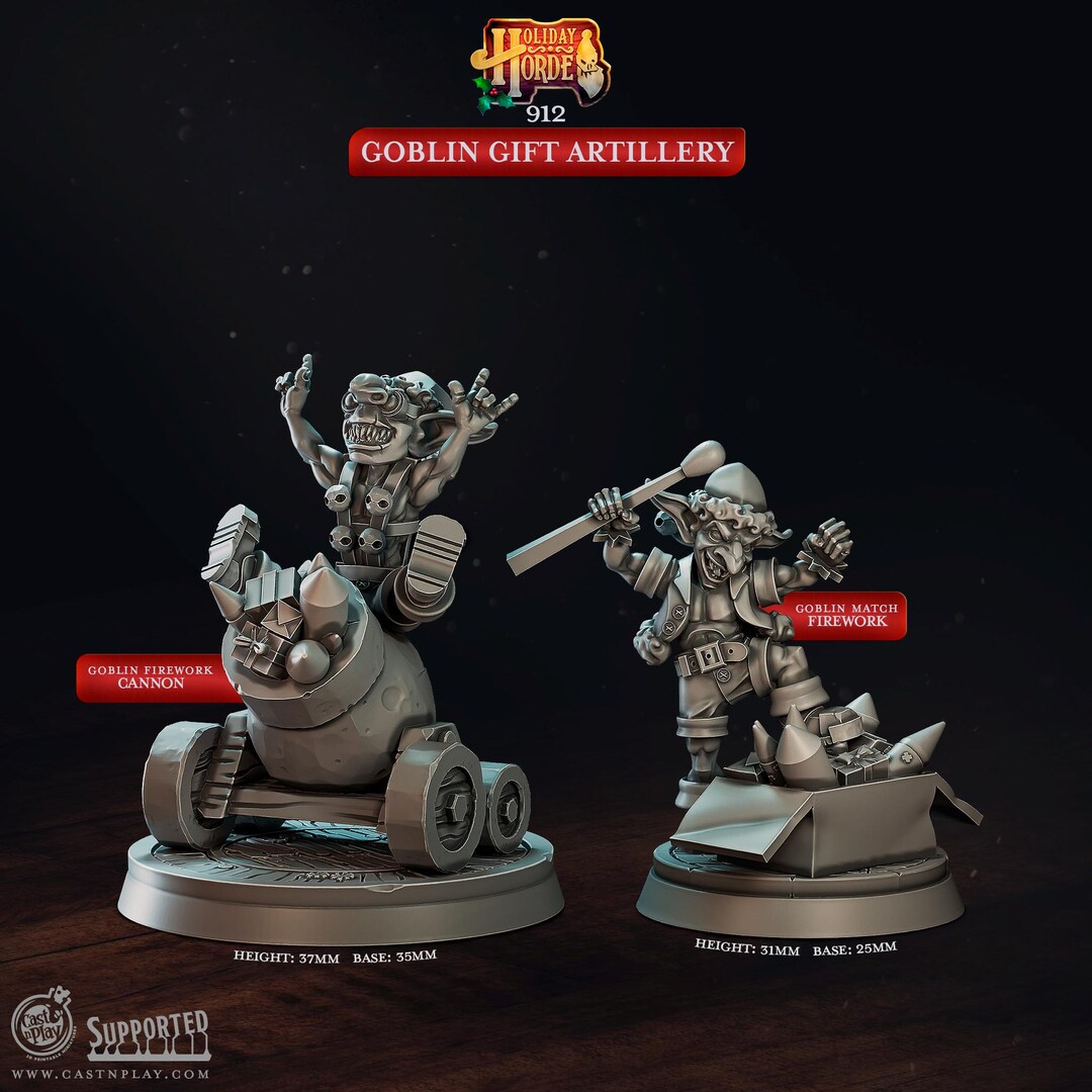 Goblin Gift Artillery by Cast N Play (holiday Horde) - Etsy