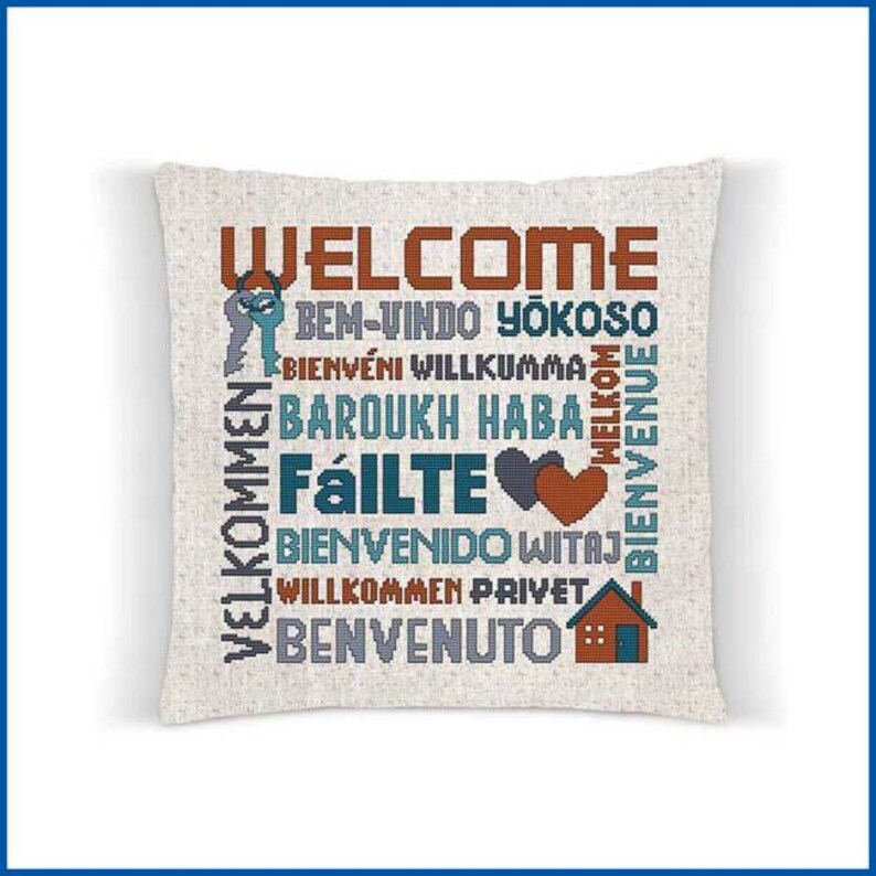 Global, Greetings, Subway Art, Welcome, Languages, World, Counted Cross ...