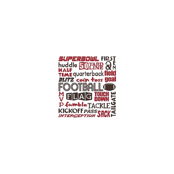 Football Subway Art - Etsy