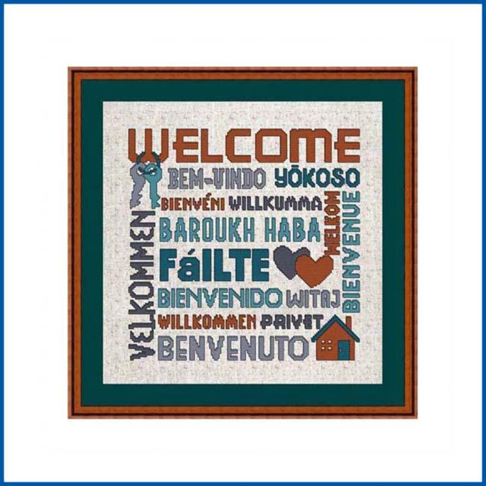 Global, Greetings, Subway Art, Welcome, Languages, World, Counted Cross ...