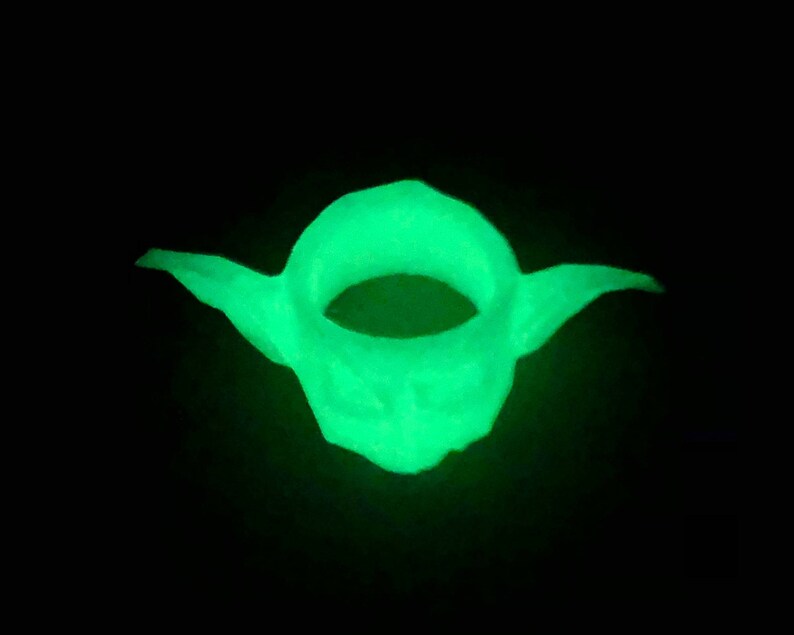 3 X Star Wars Ring: Yoda Glow in the Dark Darth Vader and | Etsy