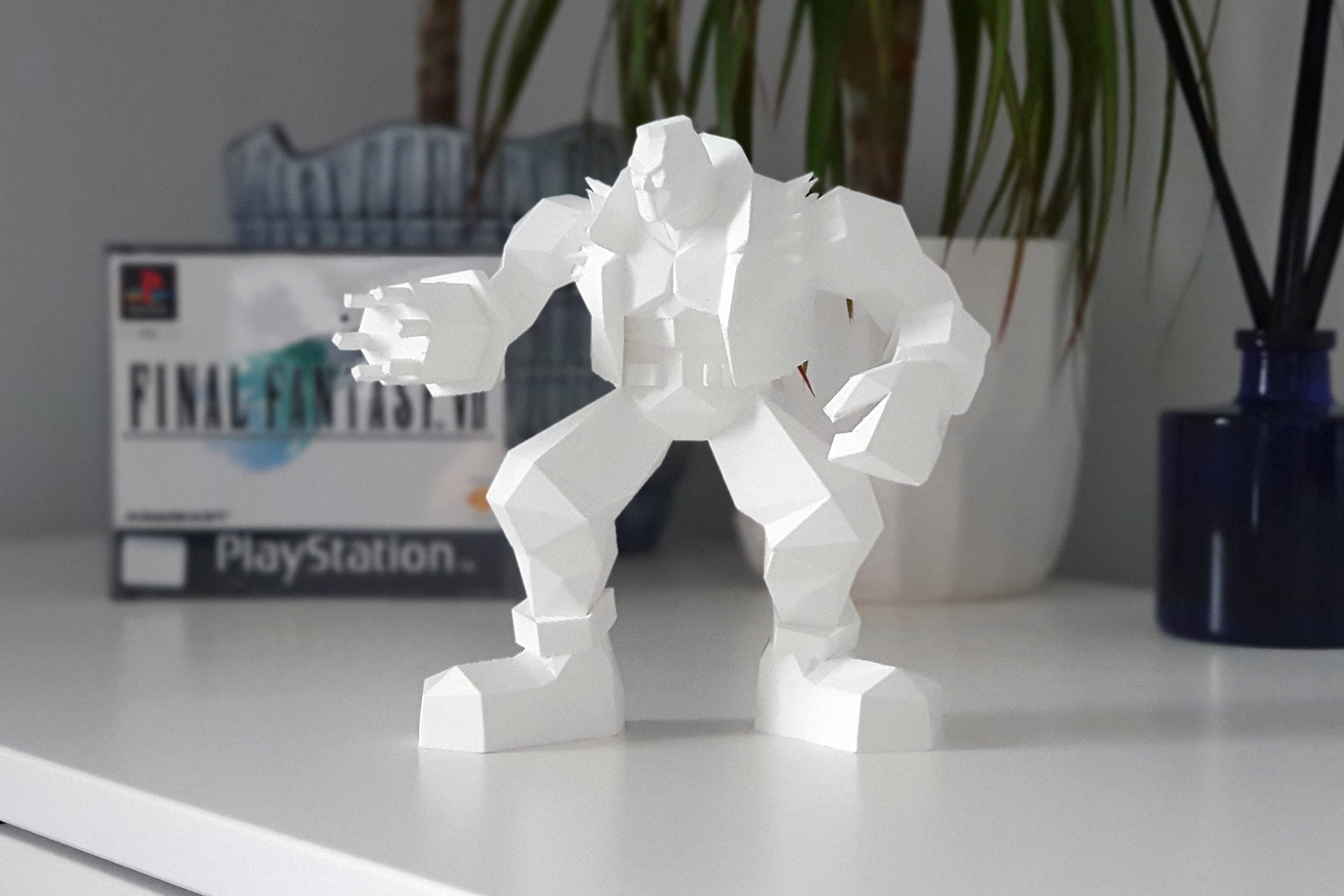 Barrett Wallace Final Fantasy VII Figurine 3D Printed | Etsy