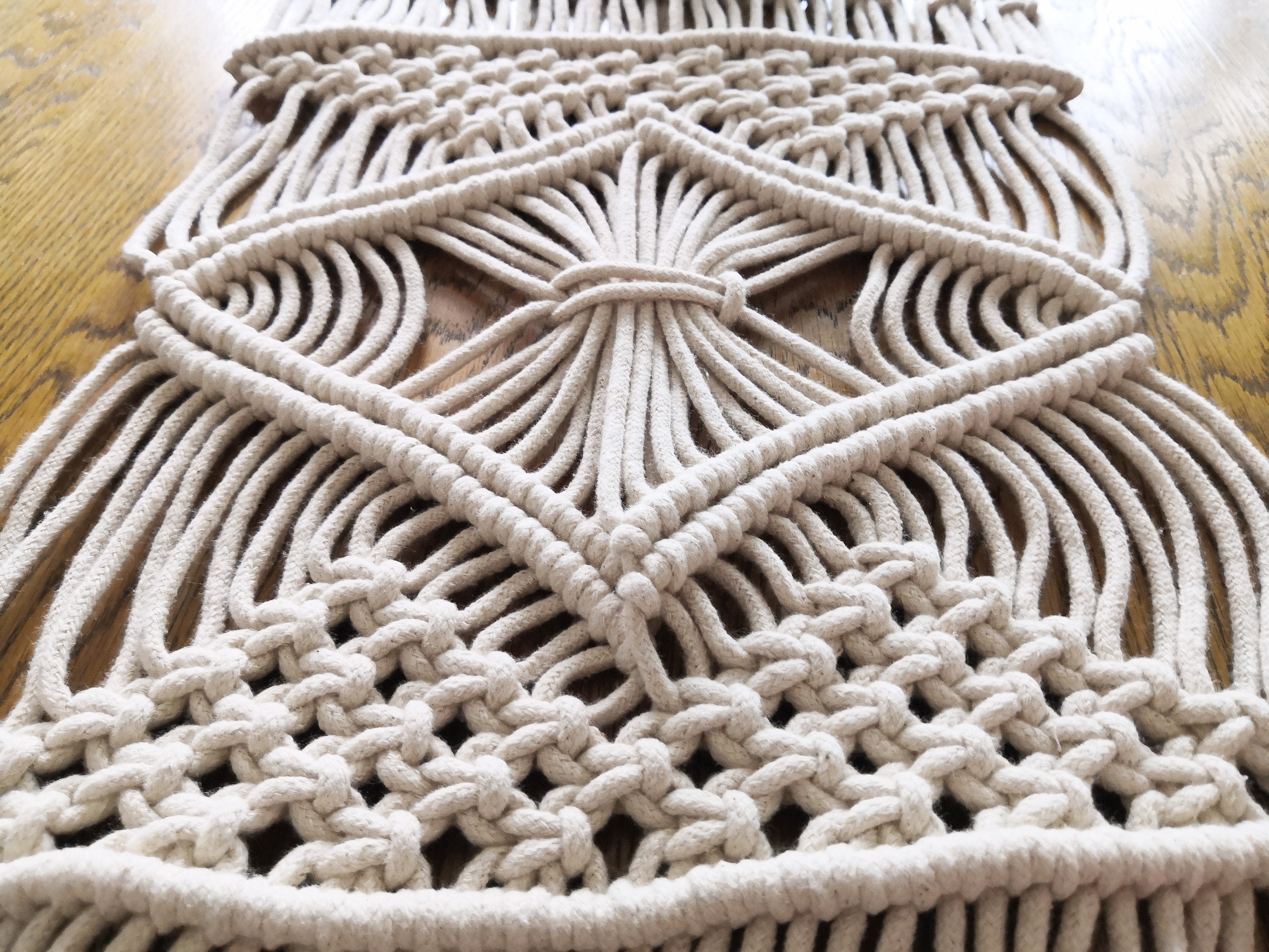 Macrame Table RunnerHandmade Wedding DecorBohemian Natural | Etsy