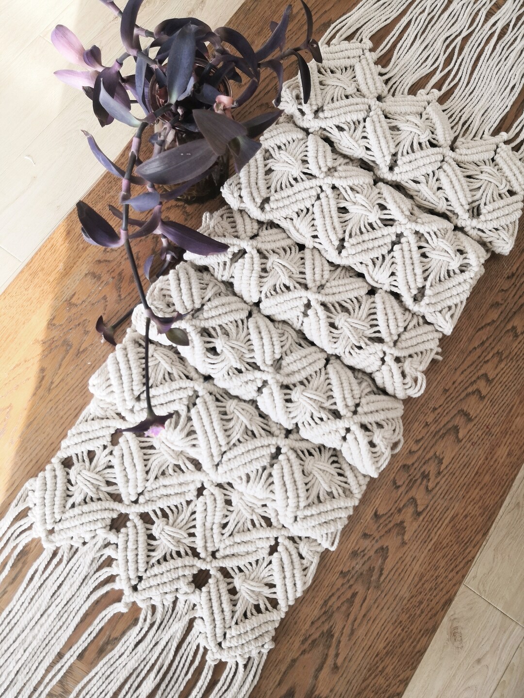 Macramé Hand Made Table Runner,bohemian Table Runner,weddings, Ceremonies, and Events, Boho Home ...