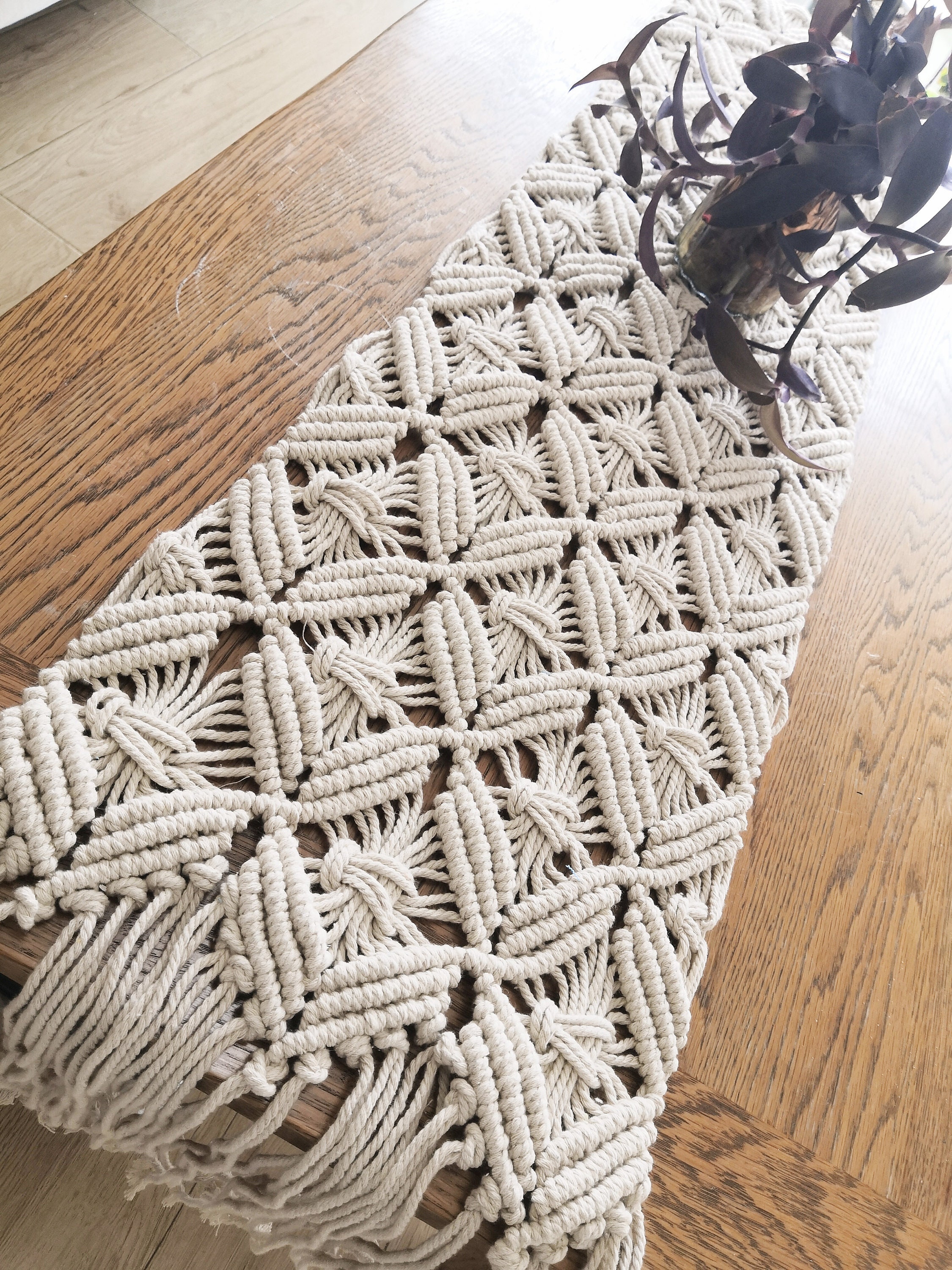 Macramé Hand Made Table Runner,bohemian Table Runner,weddings ...