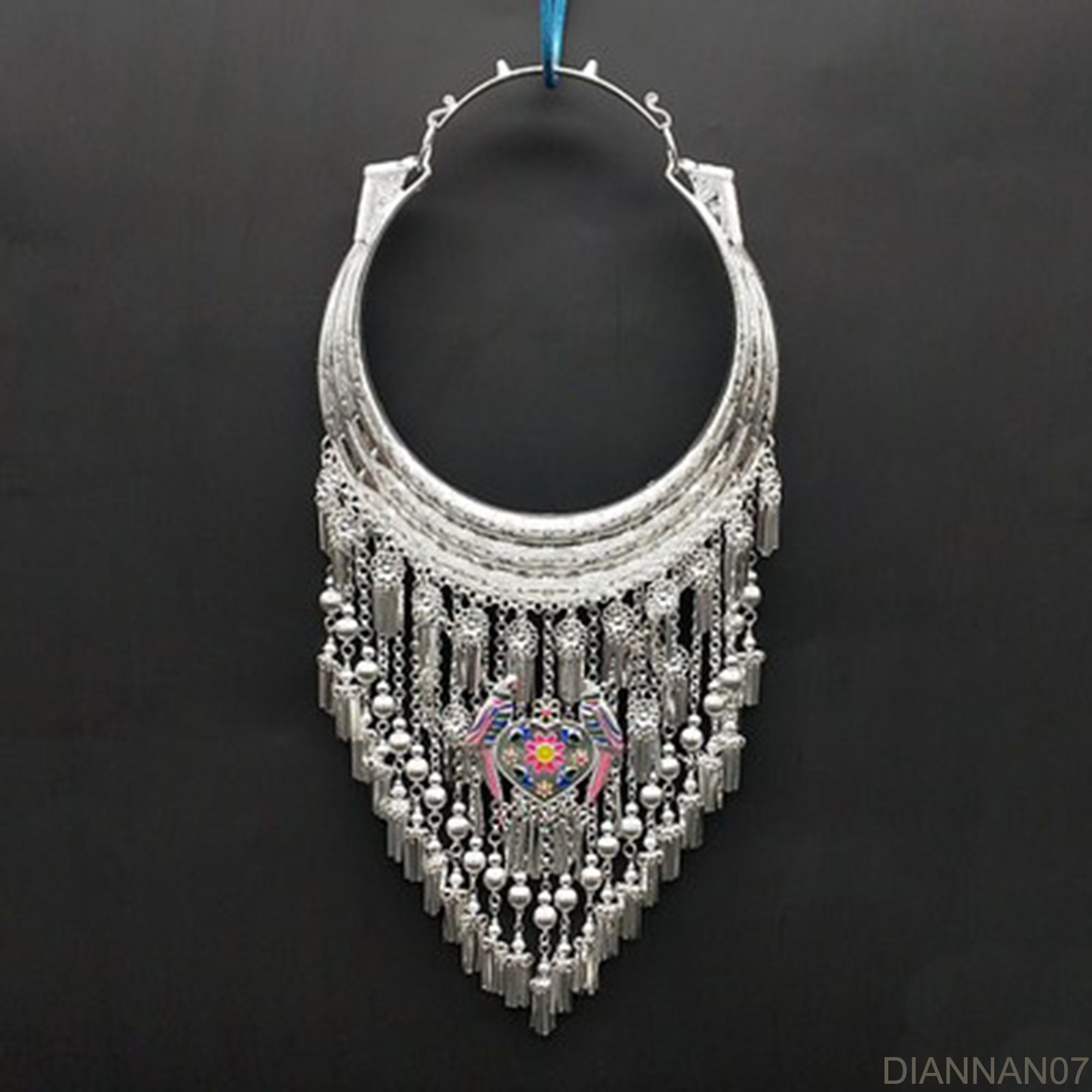 Hmong Silver NecklaceVintage Circle designMiao Silver | Etsy