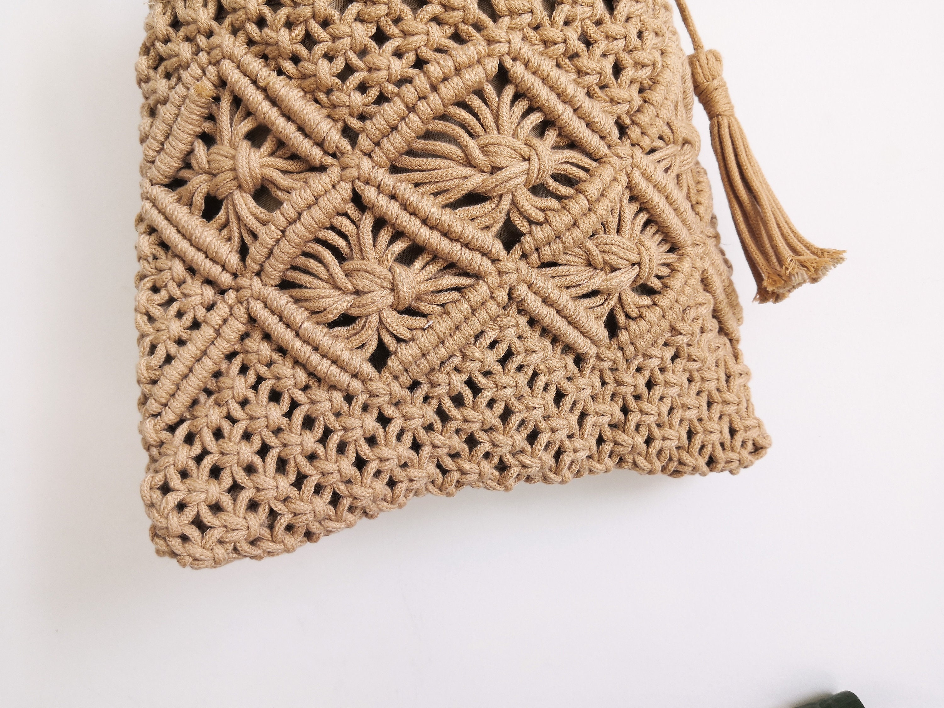 Casual Macrame Shoulder Bagbohosummer Bagcrochet Handmade2 - Etsy