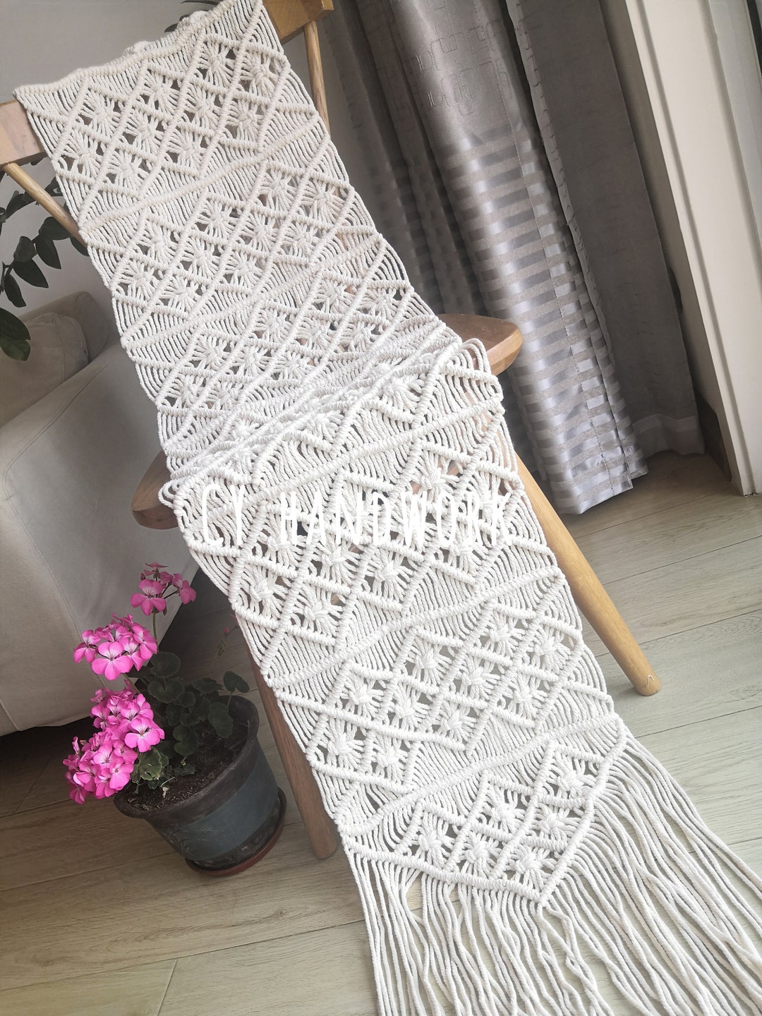 Macramé,bohemian Table Runner,xx-tral Long Handmade Weddings ...