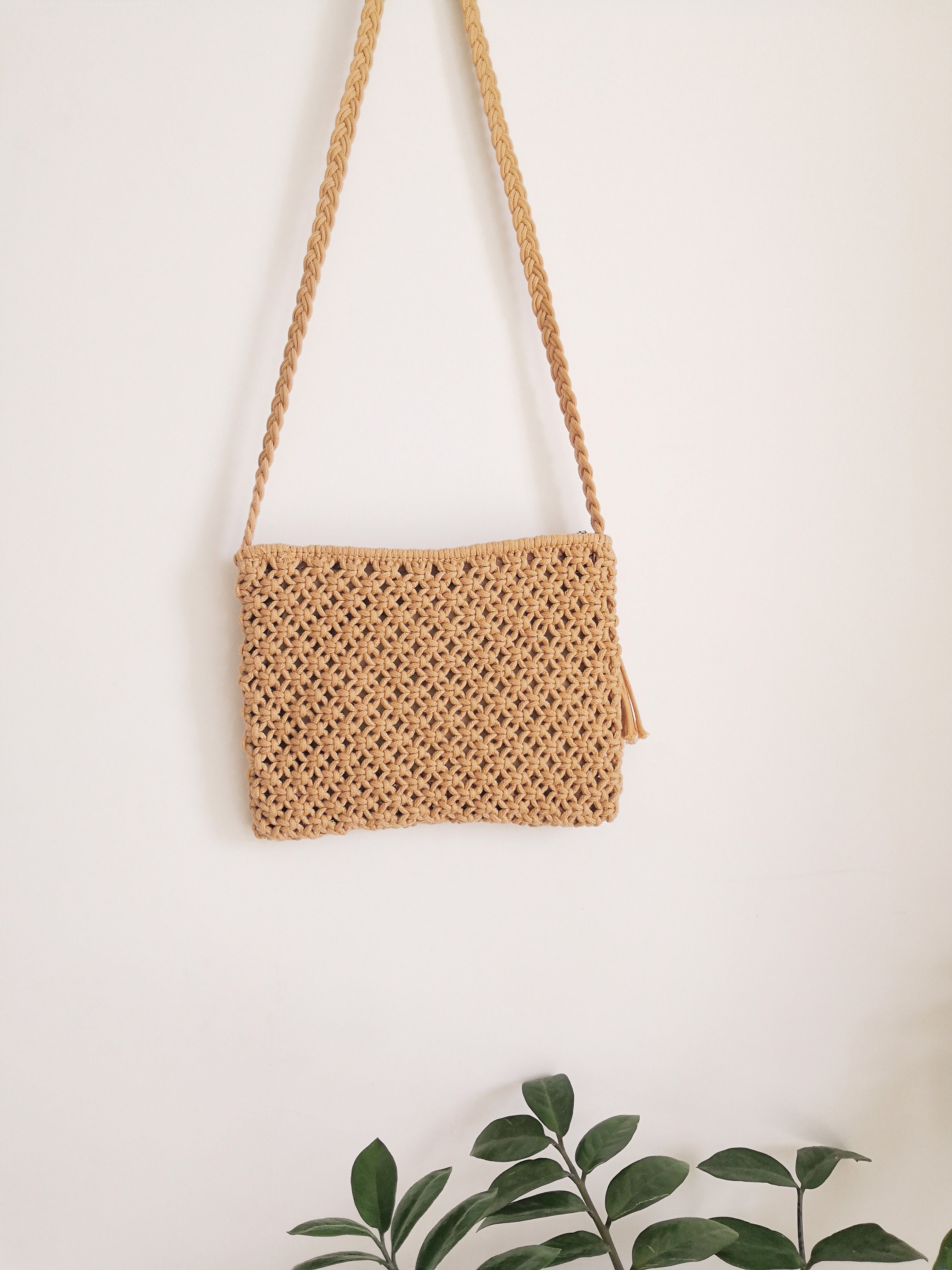 Casual Macrame Shoulder Bagbohosummer Bagcrochet Handmade2 - Etsy