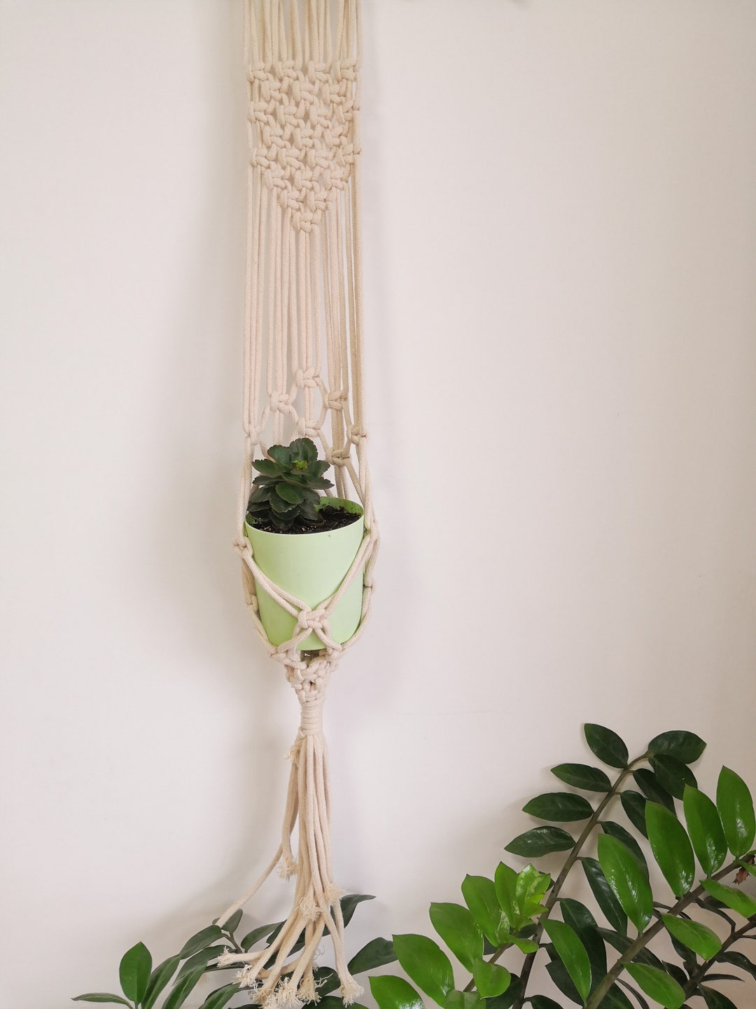 Macrame Plant Hangers, Macrame Wall Planter Indoor Outdoor, Wall ...